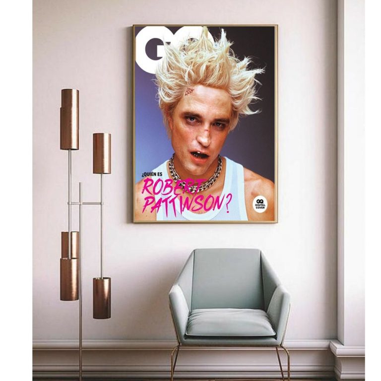Robert Pattinson GQ Magazine Canvas Poster Wall Art - Kaiteez