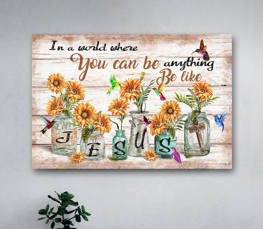Christian Be Like Jesus Christian Hummingbird Wall Art Decor Poster ...