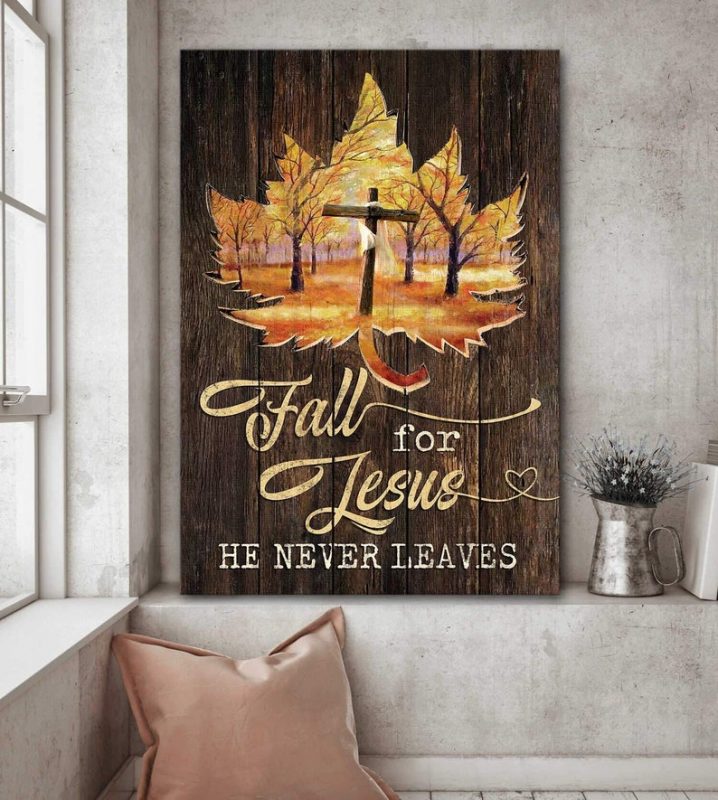 Christian Fall In Love With Jesus Wall Art Decor Poster Canvas - Kaiteez