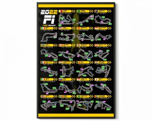 Collection Formula F1 Maps Poster Canvas - Kaiteez