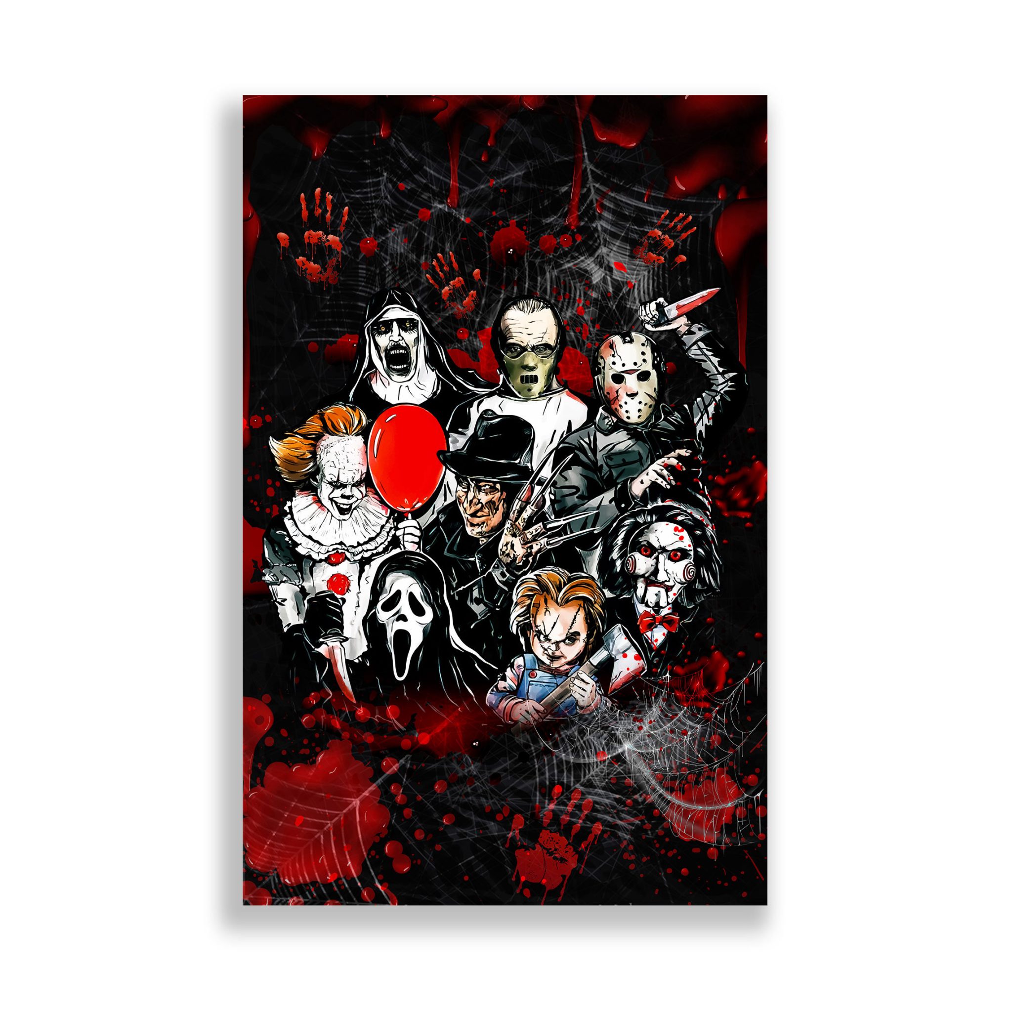 Ghostface Lets Watch Scary Movies Scream Horror Halloween Poster Canvas ...
