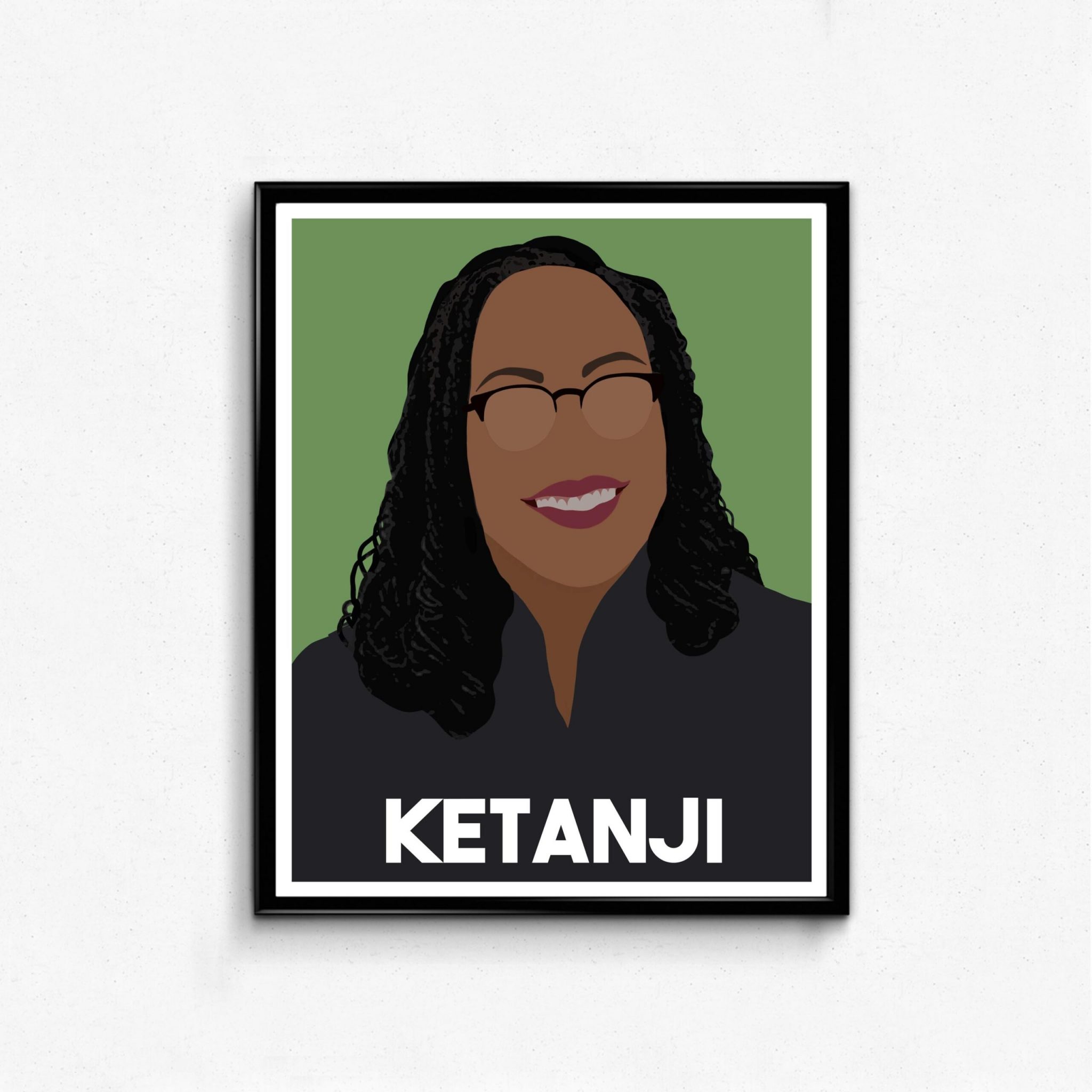 Ketanji Brown Jackson KBJ Portait Wall Art Poster Canvas - Kaiteez