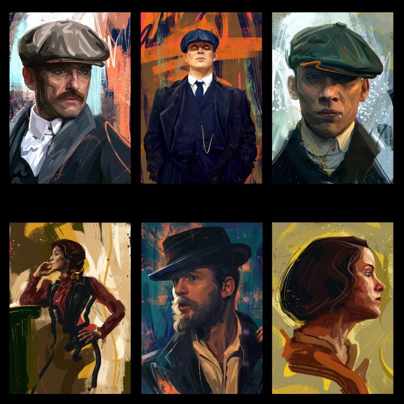 Peaky Blinders TV Series Oil Painting Style Poster Canvas - Kaiteez