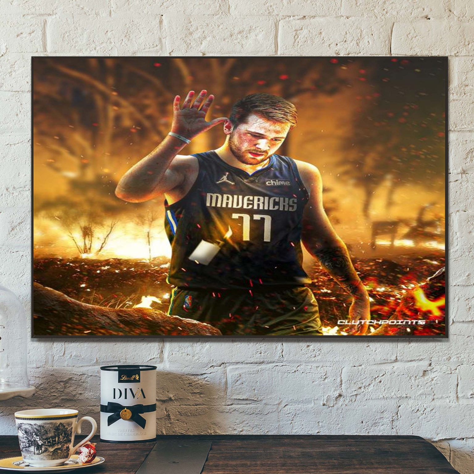 Luka Doncic Clutch Points NBA Dallas Mavericks Home Decor Poster Canvas ...