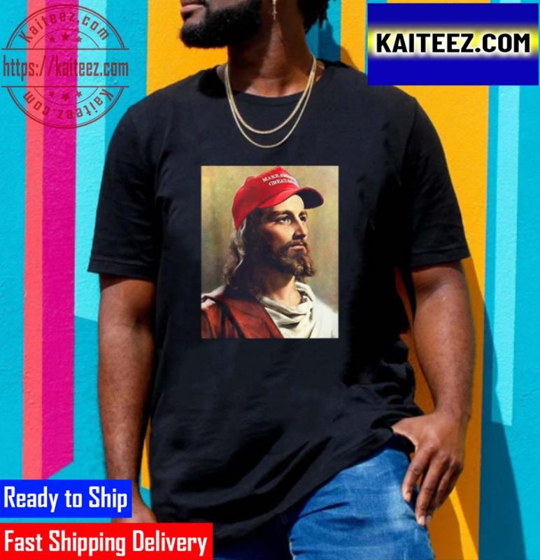 MAGA Jesus Is King ULTRA MAGA Donald Trump Gifts T-Shirt - Kaiteez