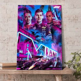 Welcome to Miami Formula 1 Poster Canvas - Kaiteez