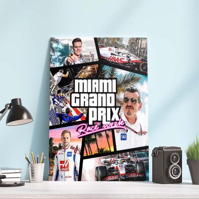 Race Week Miami Grandprix Formula 1 Poster Canvas - Kaiteez