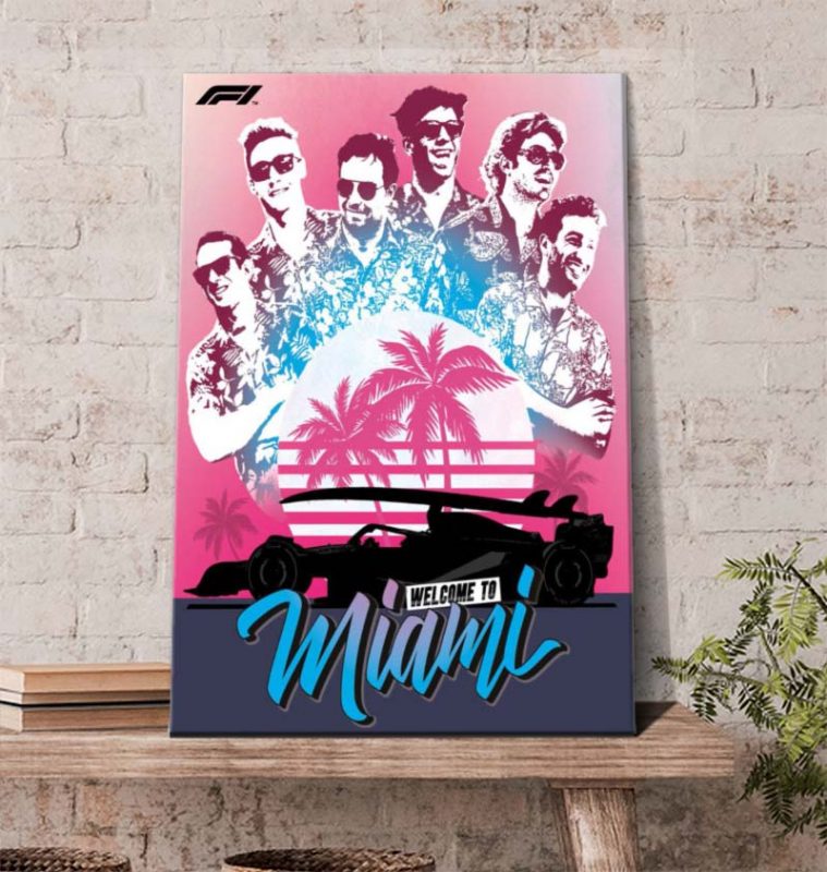 Welcome to Miami Formula 1 Poster Canvas - Kaiteez