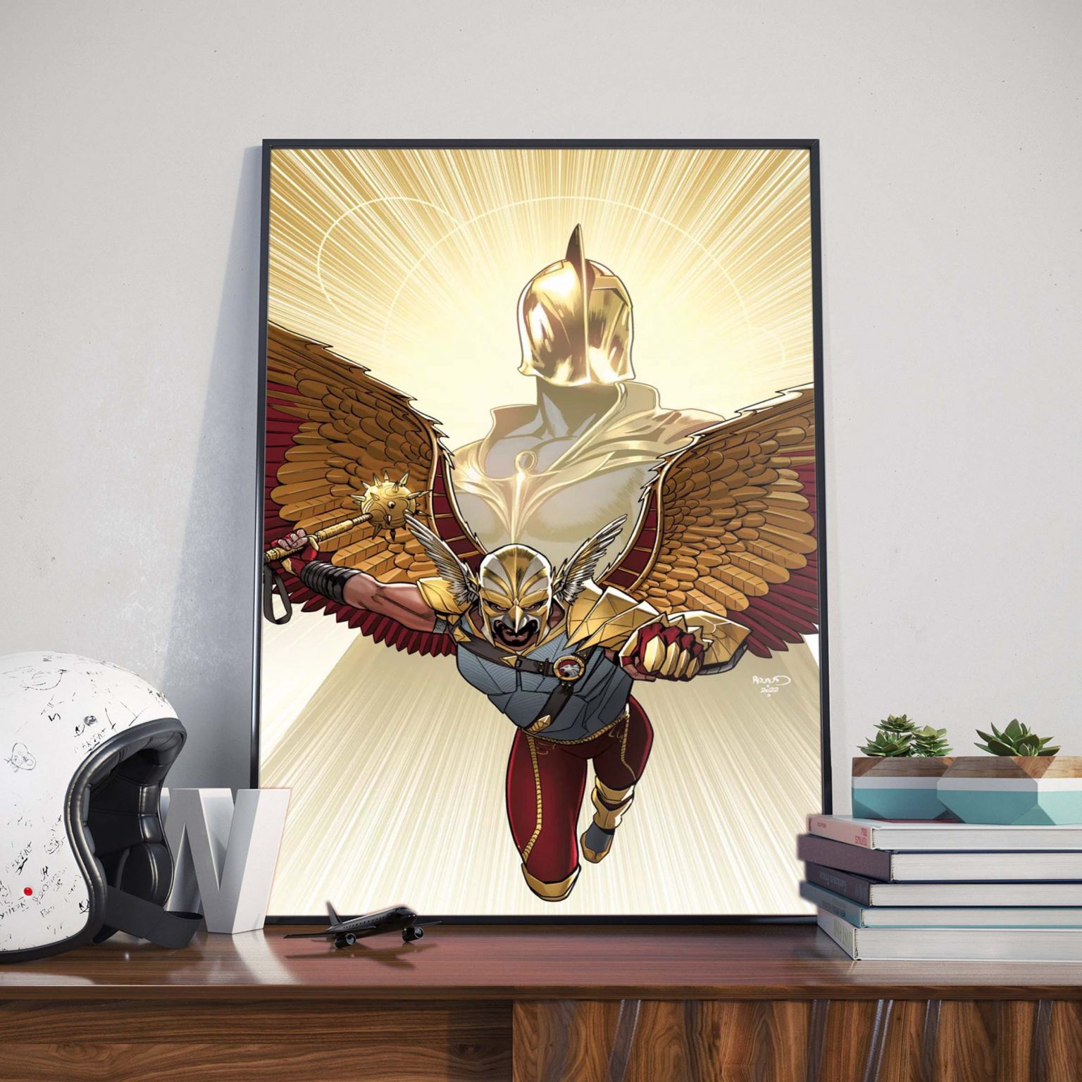 DC Comics Black Adam Official Covers Hawkman Canvas Poster - Kaiteez