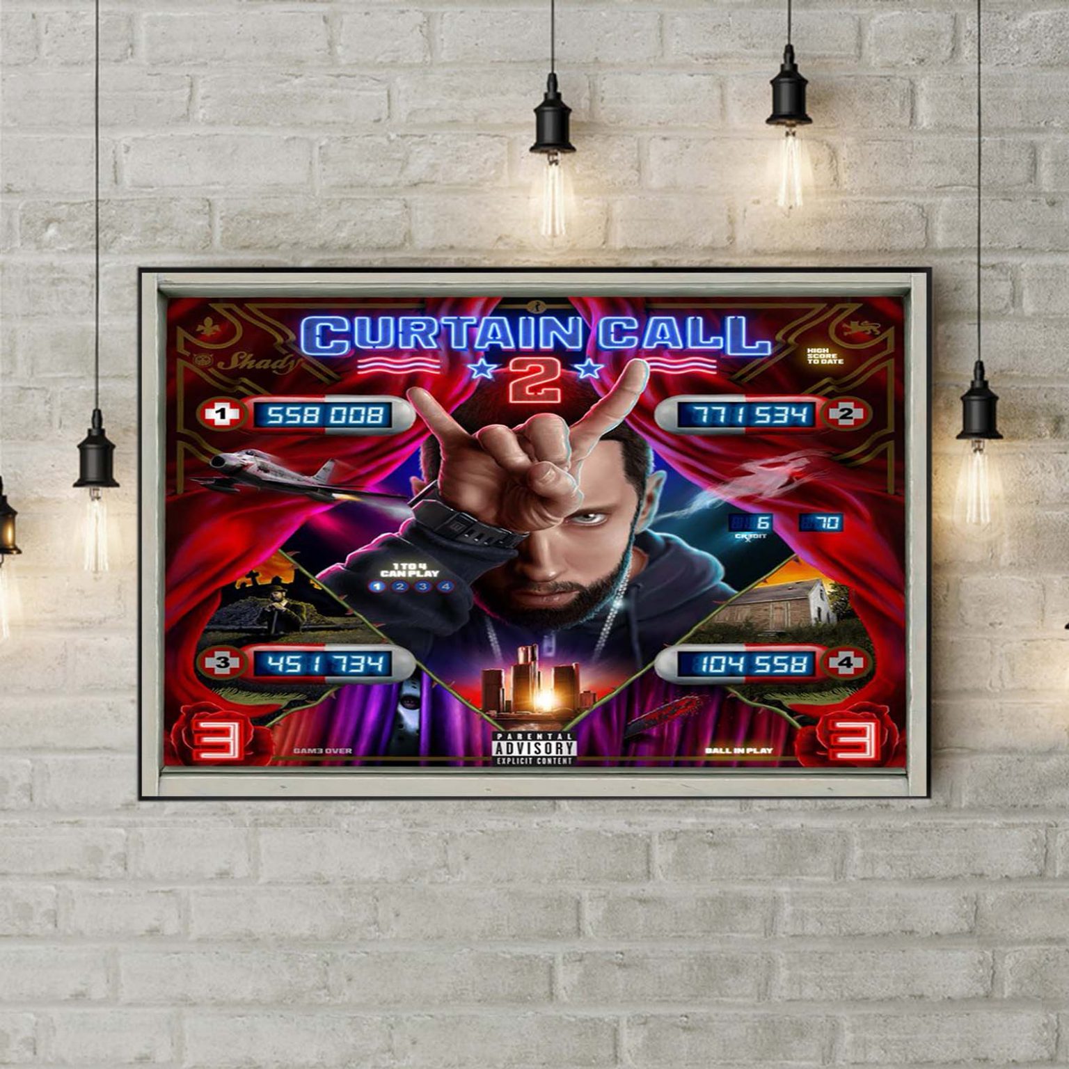 Eminem Curtain Call 2 Album Cover Poster Canvas - Kaiteez