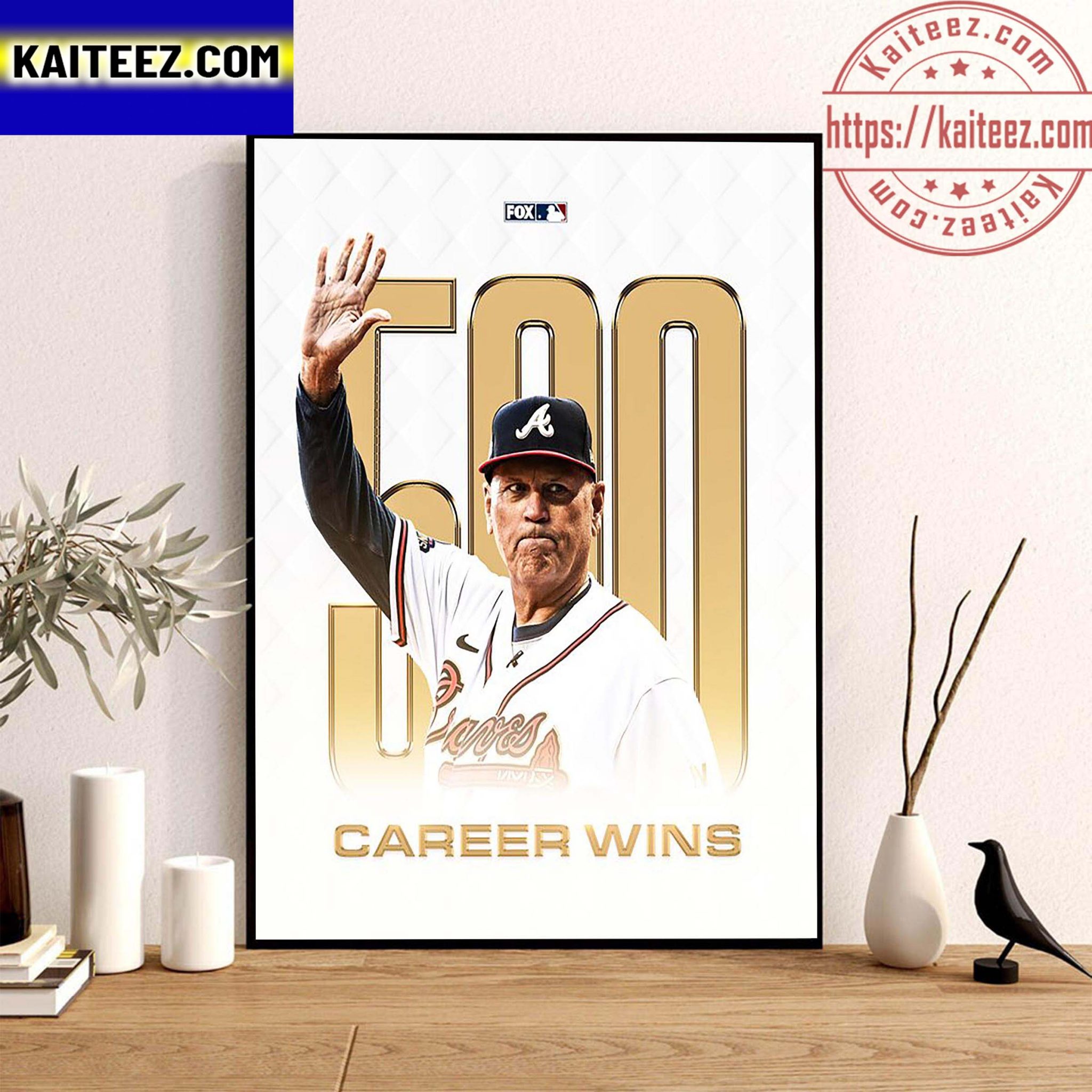 MLB Atlanta Braves Manager Brian Snitker 500 Career Wins Wall Decor ...