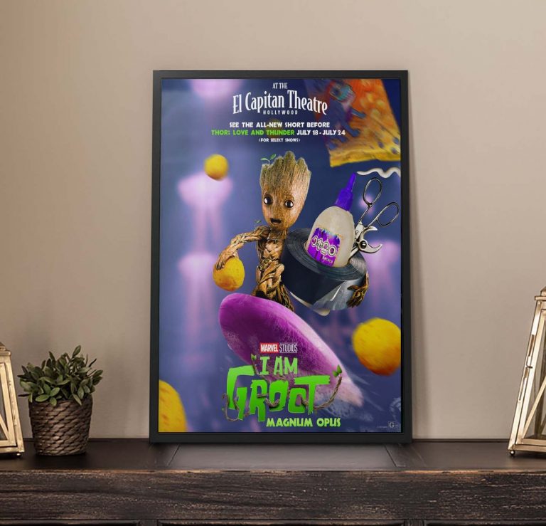 Marvel Studios I Am GROOT Magnum Opus Canvas Poster - Kaiteez