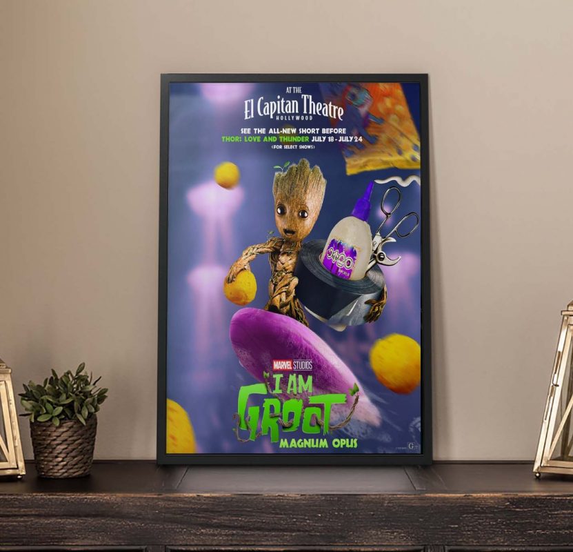 Marvel Studios I Am GROOT Magnum Opus Canvas Poster - Kaiteez