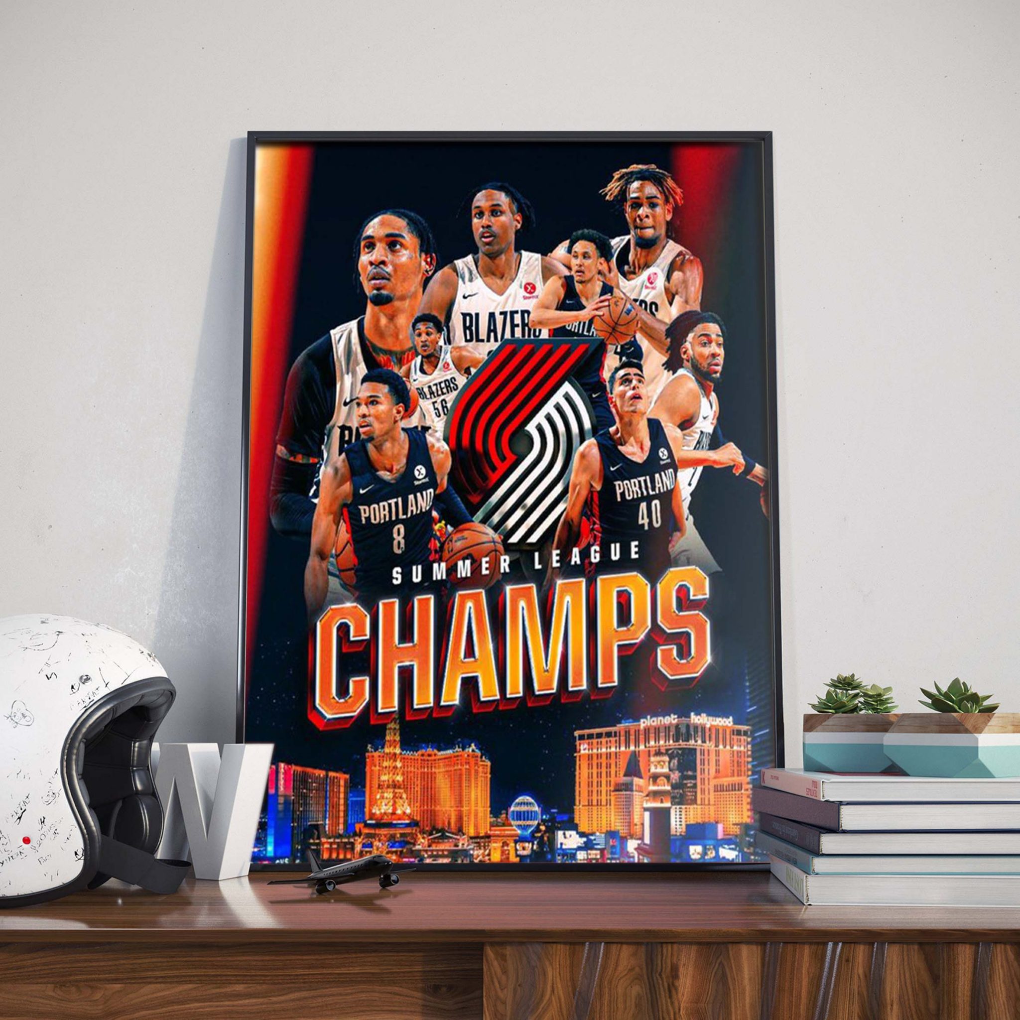 Portland Trail Blazers 2022 Summer League Champs Poster Canvas - Kaiteez