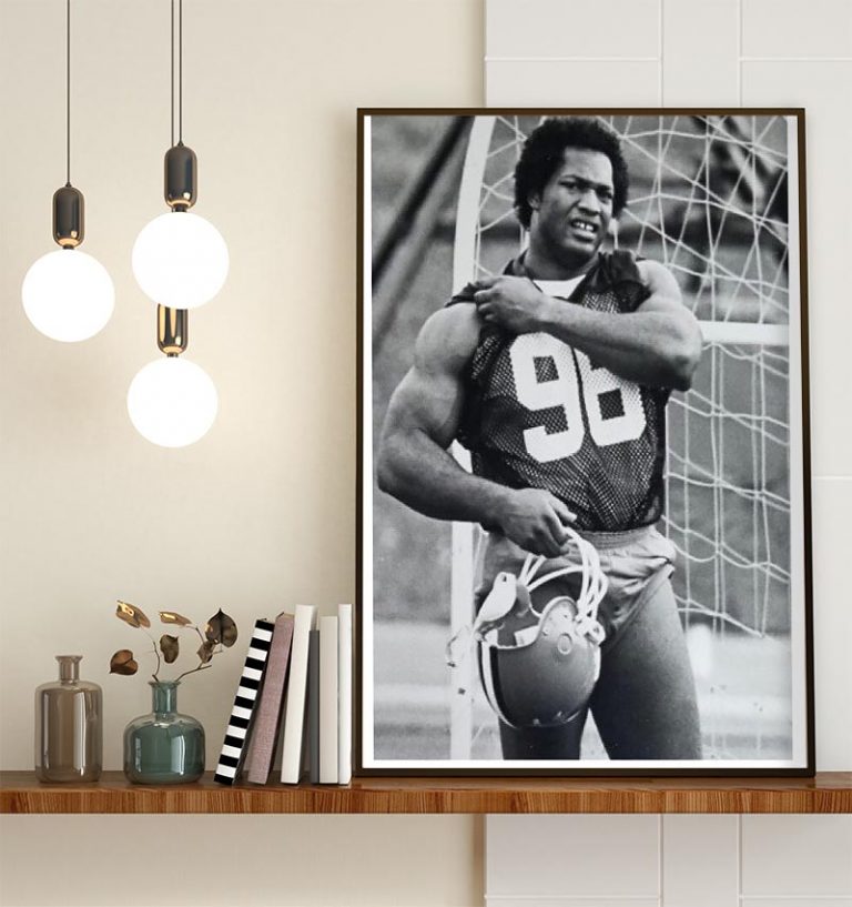 Ron Simmons on the Cleveland Browns Legend Poster Canvas - Kaiteez