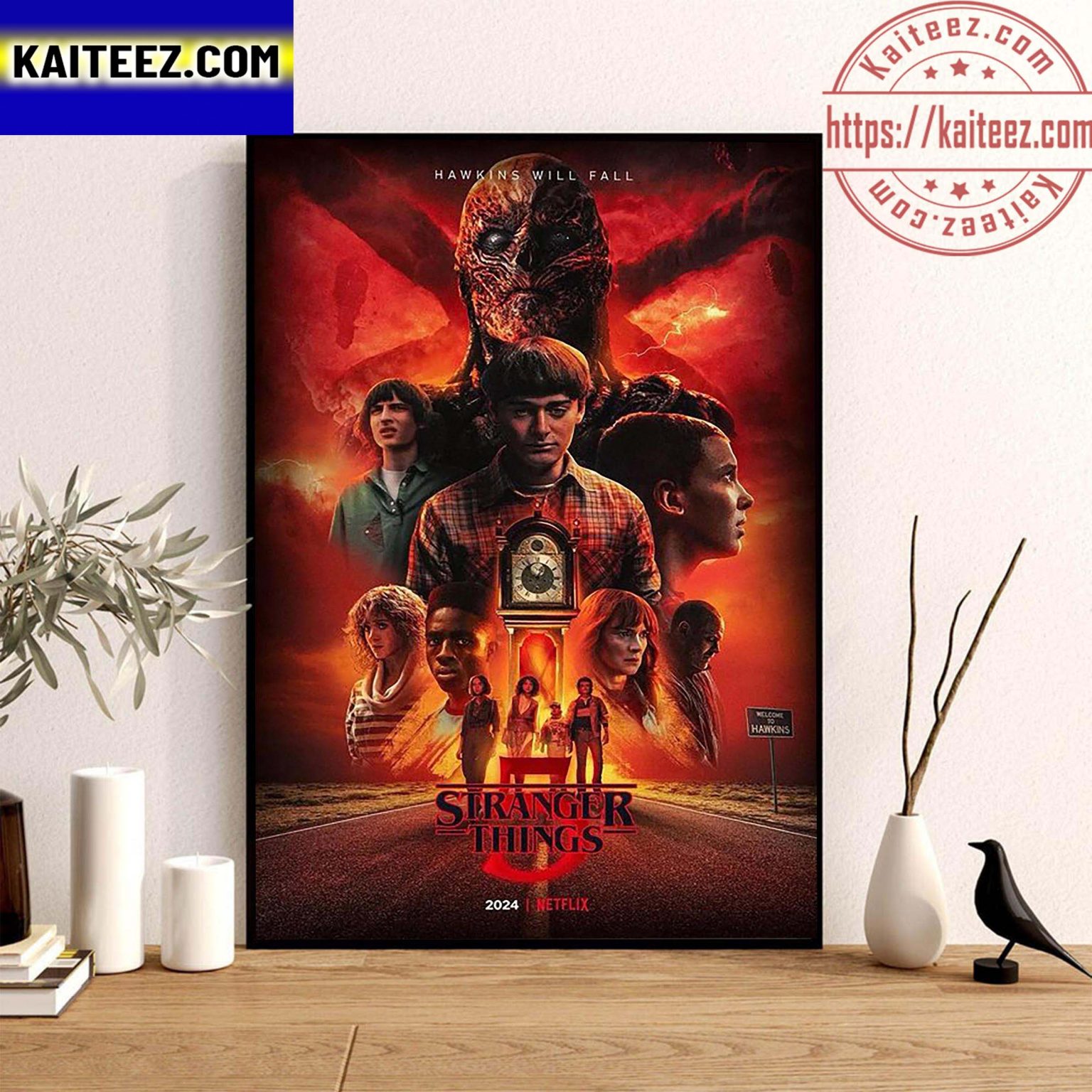 Stranger Things 5 Hawkins Will Fall Season 5 2024 New Poster Wall Decor ...