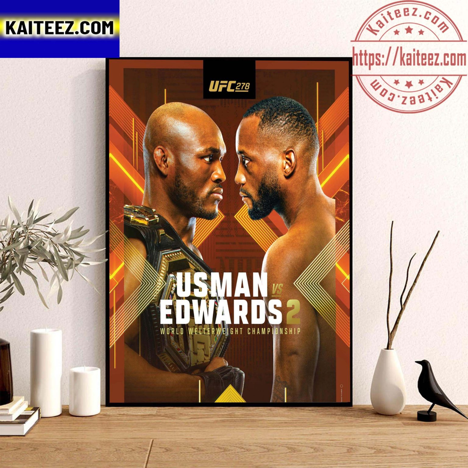 UFC 278 Usman vs Edwards 2 World Welterweight Championship Decoration ...