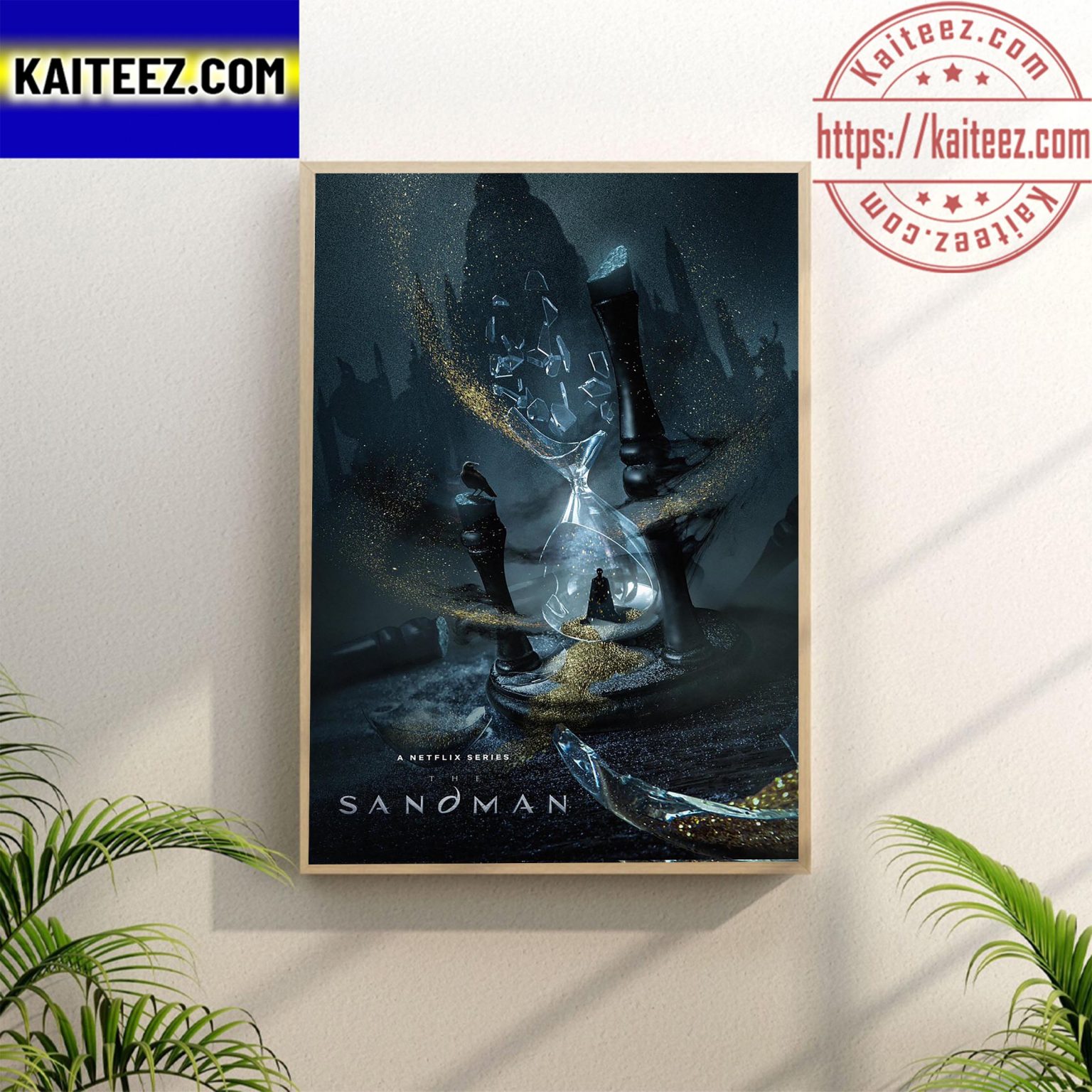 The Sandman Poster Fan Art Vintage T-Shirt - Kaiteez