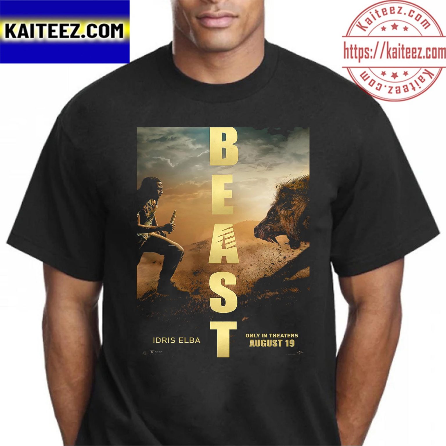 Beast Official Poster Idris Elba Poster Canvas - Kaiteez