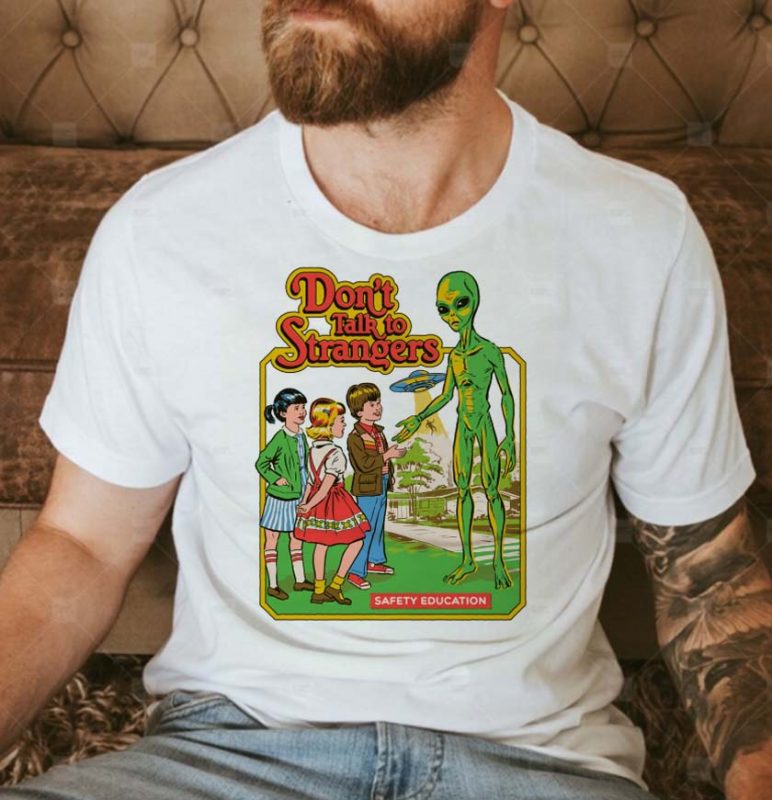 Don't Talk To Strangers Safety Education Classic Unisex T-Shirt - Kaiteez