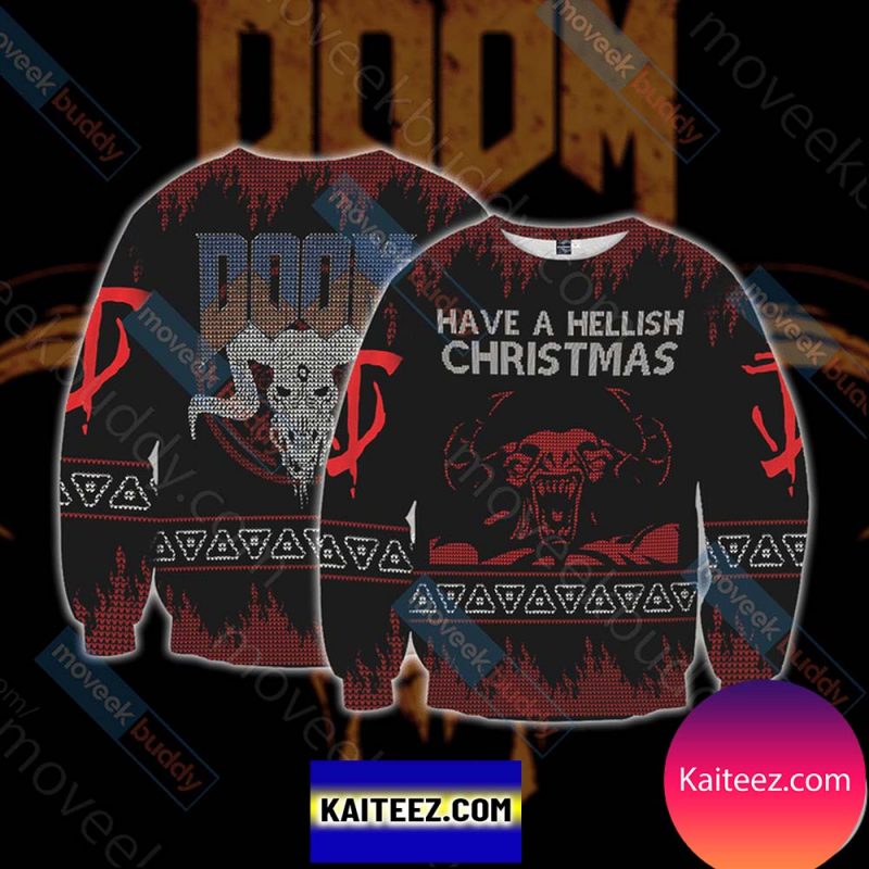 Doom Knitting Style For Unisex Christmas Ugly Sweater - Kaiteez