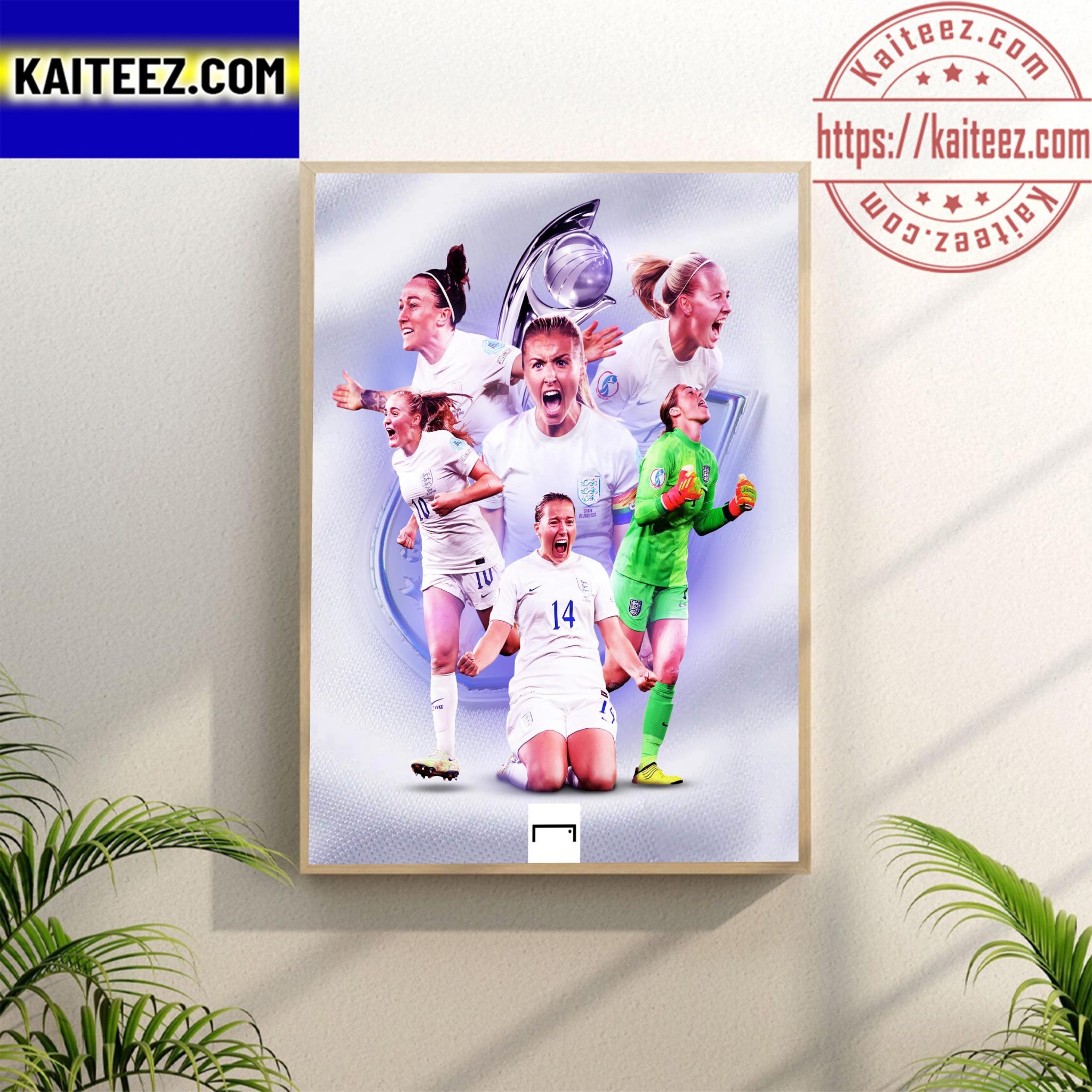 UEFA Women's EURO 2022 England Are European Champions Wall Decor Poster ...