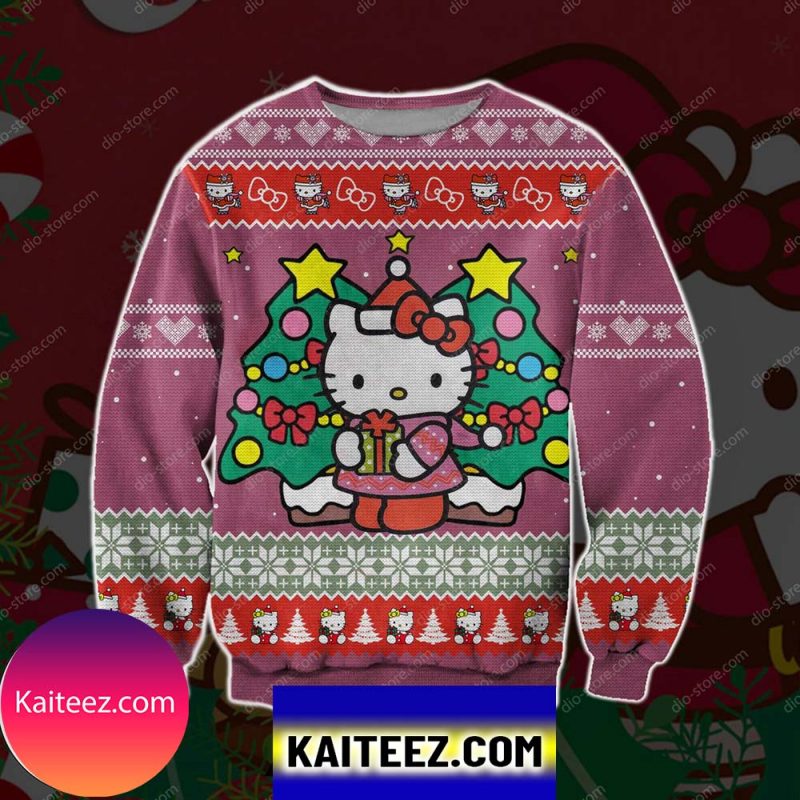 Hello Kitty 3d Print Christmas Ugly Sweater - Kaiteez