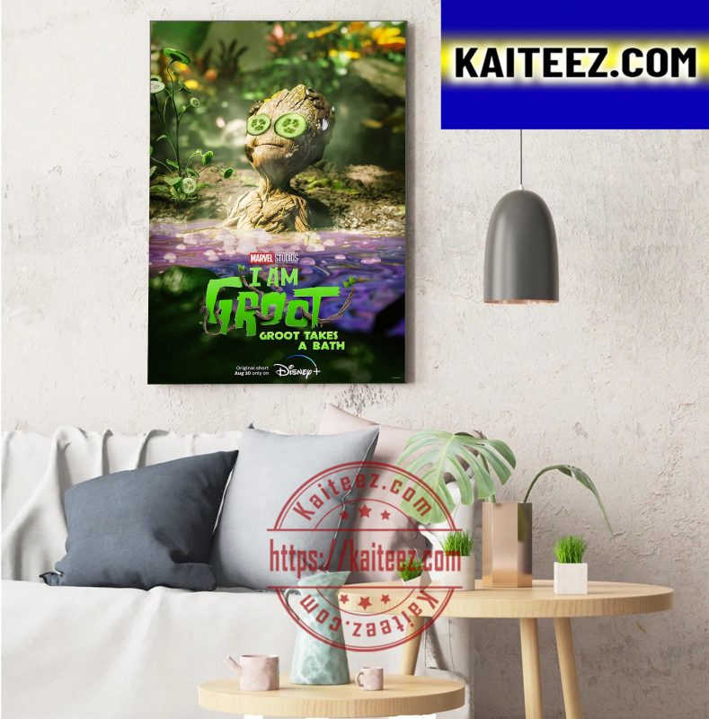I Am Groot Marvel Studios Groot Takes A Bath Decorations Poster Canvas ...