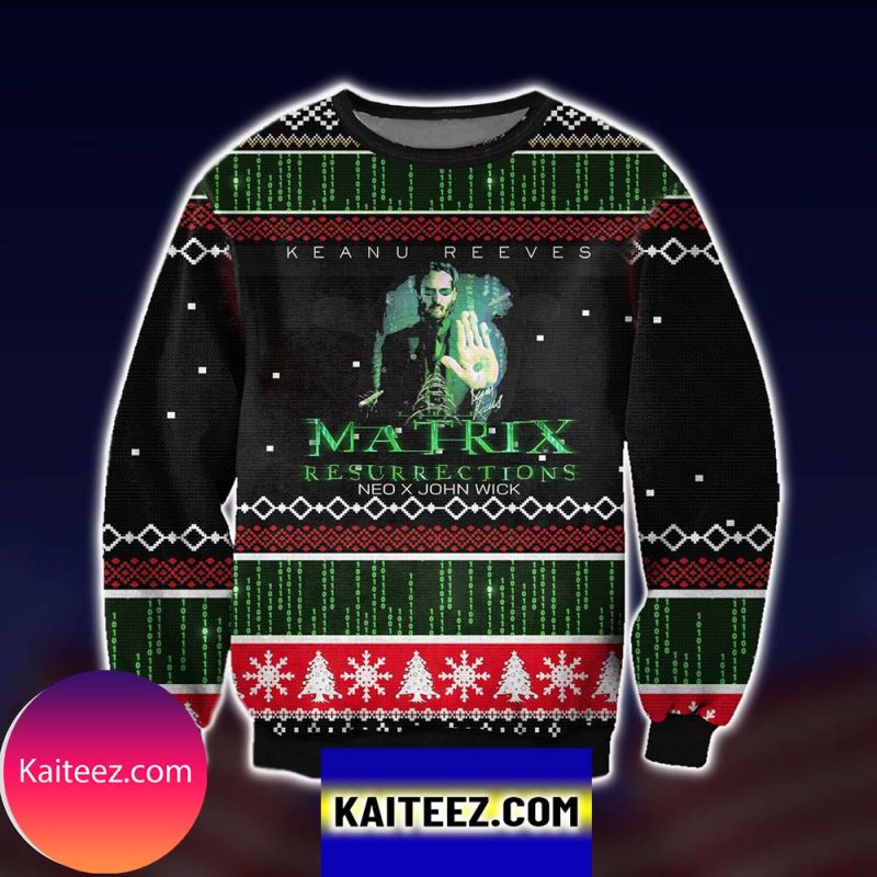 John Wick X Neo Matrix Christmas Ugly Sweater - Kaiteez