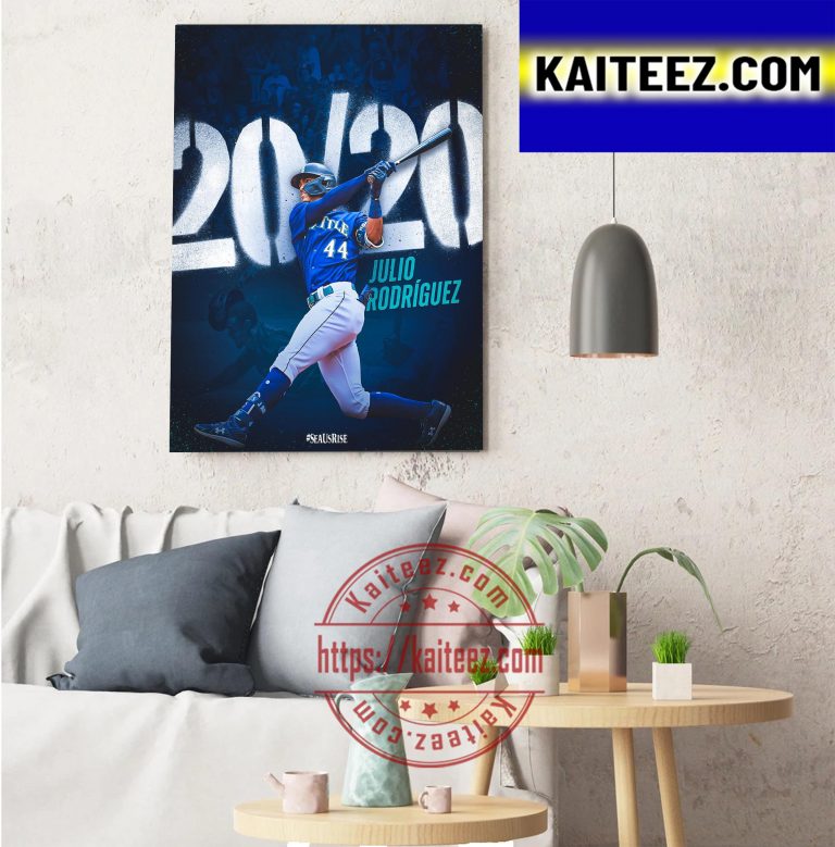 Julio Rodriguez In Seattle Mariners ArtDecor Poster Canvas - Kaiteez