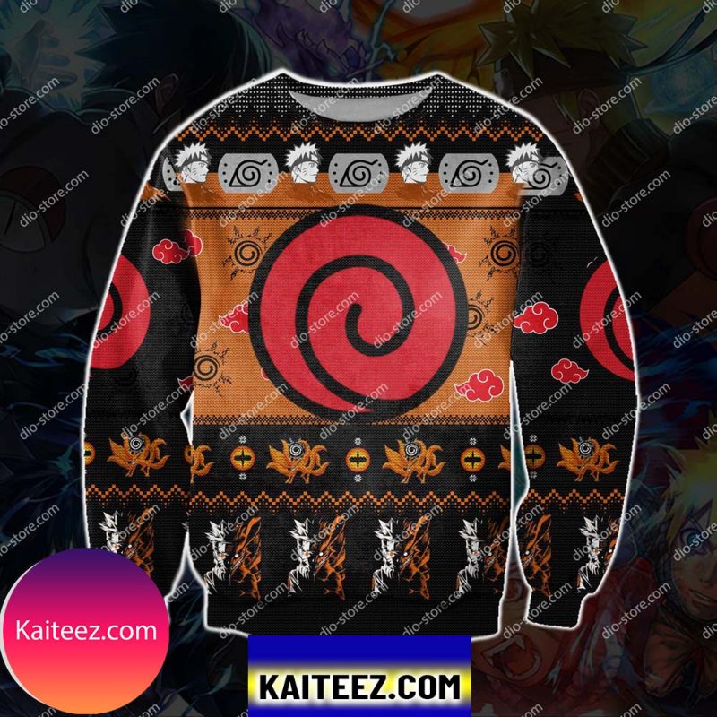Naruto Knitting Pattern 3d Print Christmas Ugly Sweater - Kaiteez