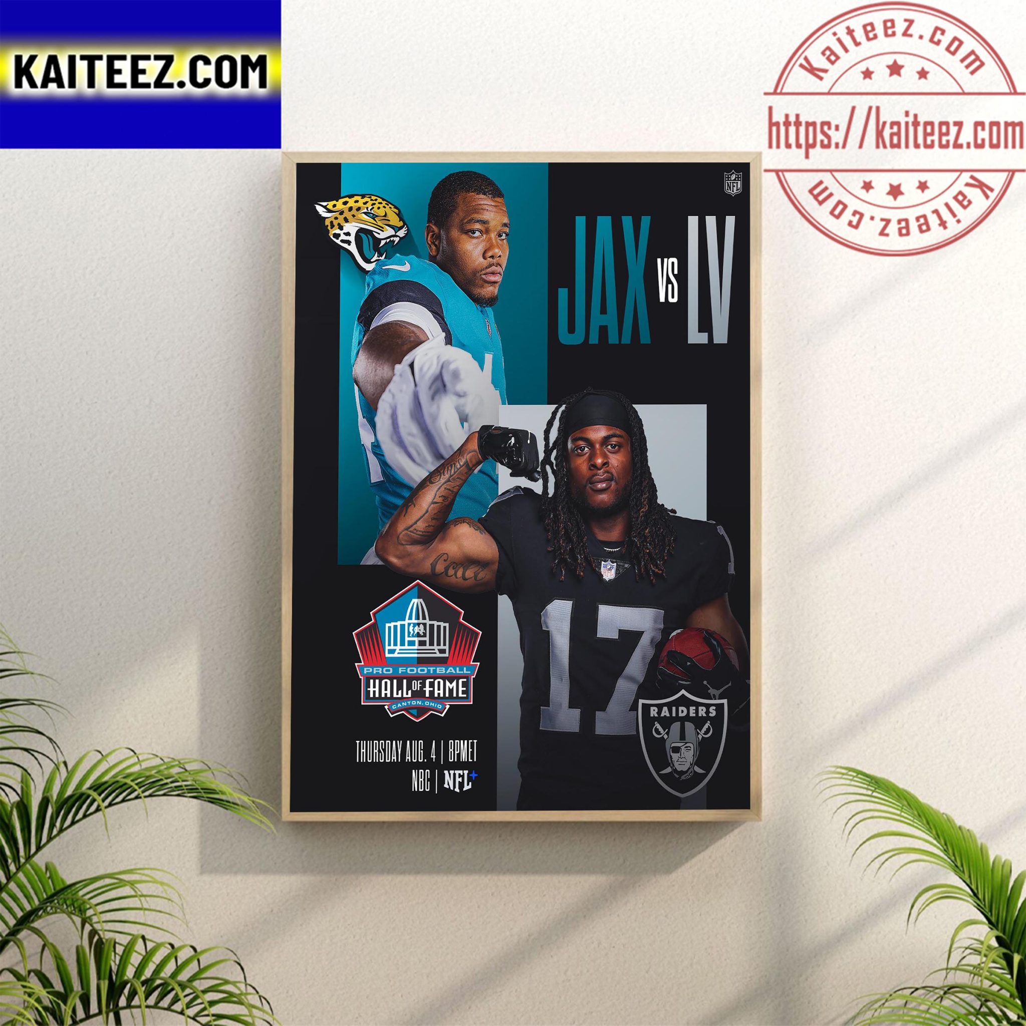 Pro Football Hall of Fame Jax vs LV Poster Canvas - Kaiteez