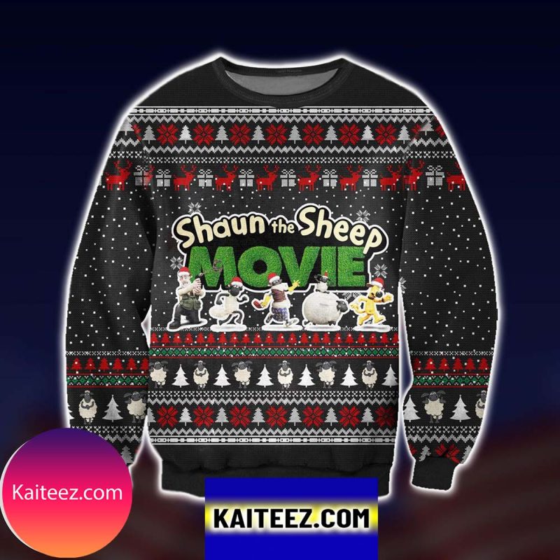 Shaun The Sheep Merry Xmas Christmas Ugly Sweater - Kaiteez