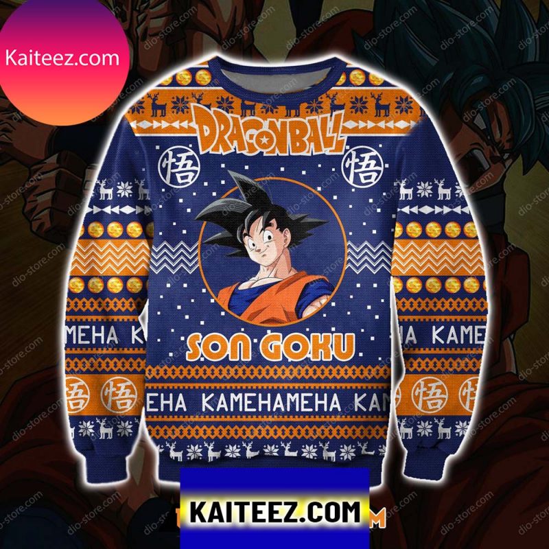 Son Goku Dragon Ball 3d Print Christmas Ugly Sweater - Kaiteez