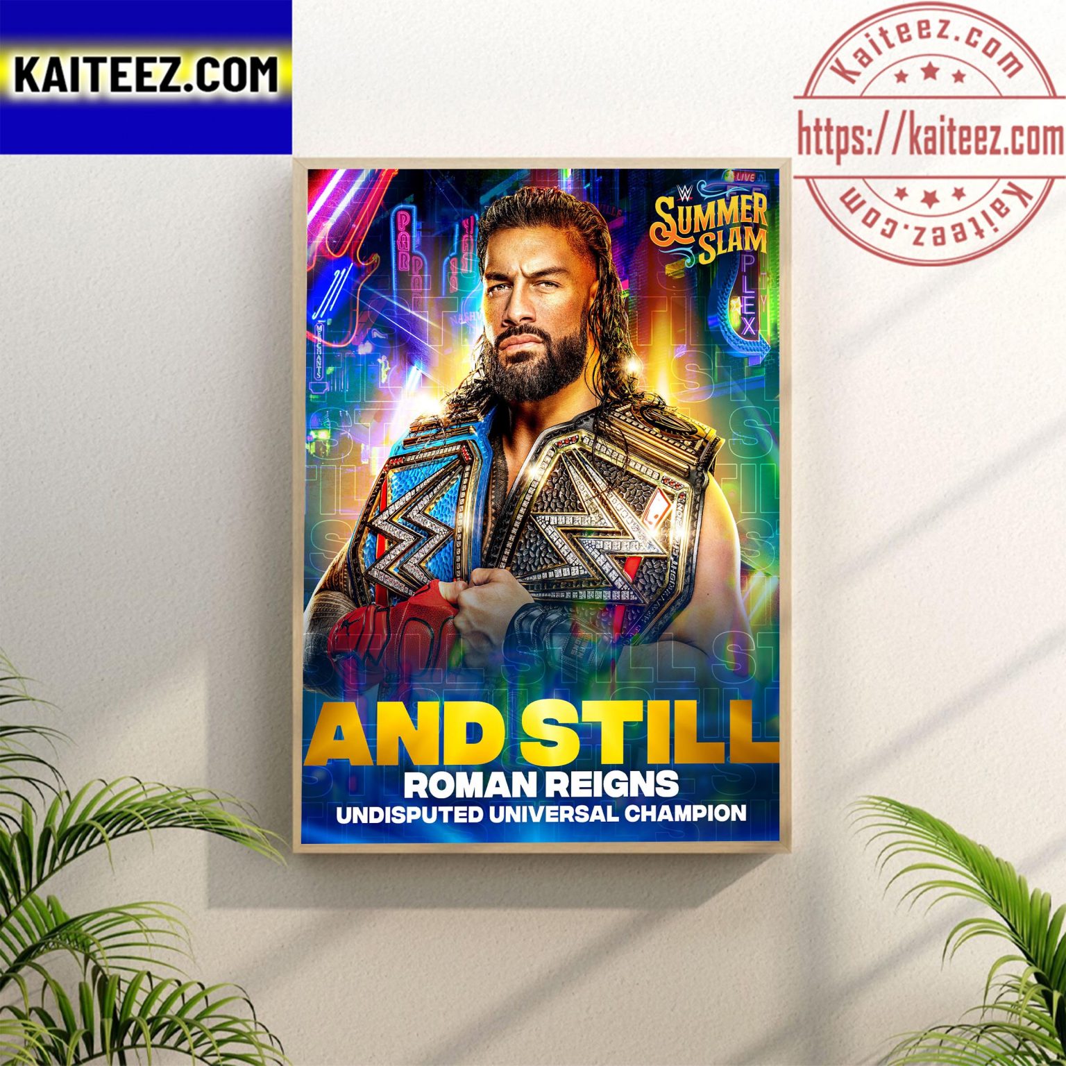 WWE WrestleMania 39 The Rock vs Roman Reigns Art Decor Poster Canvas ...