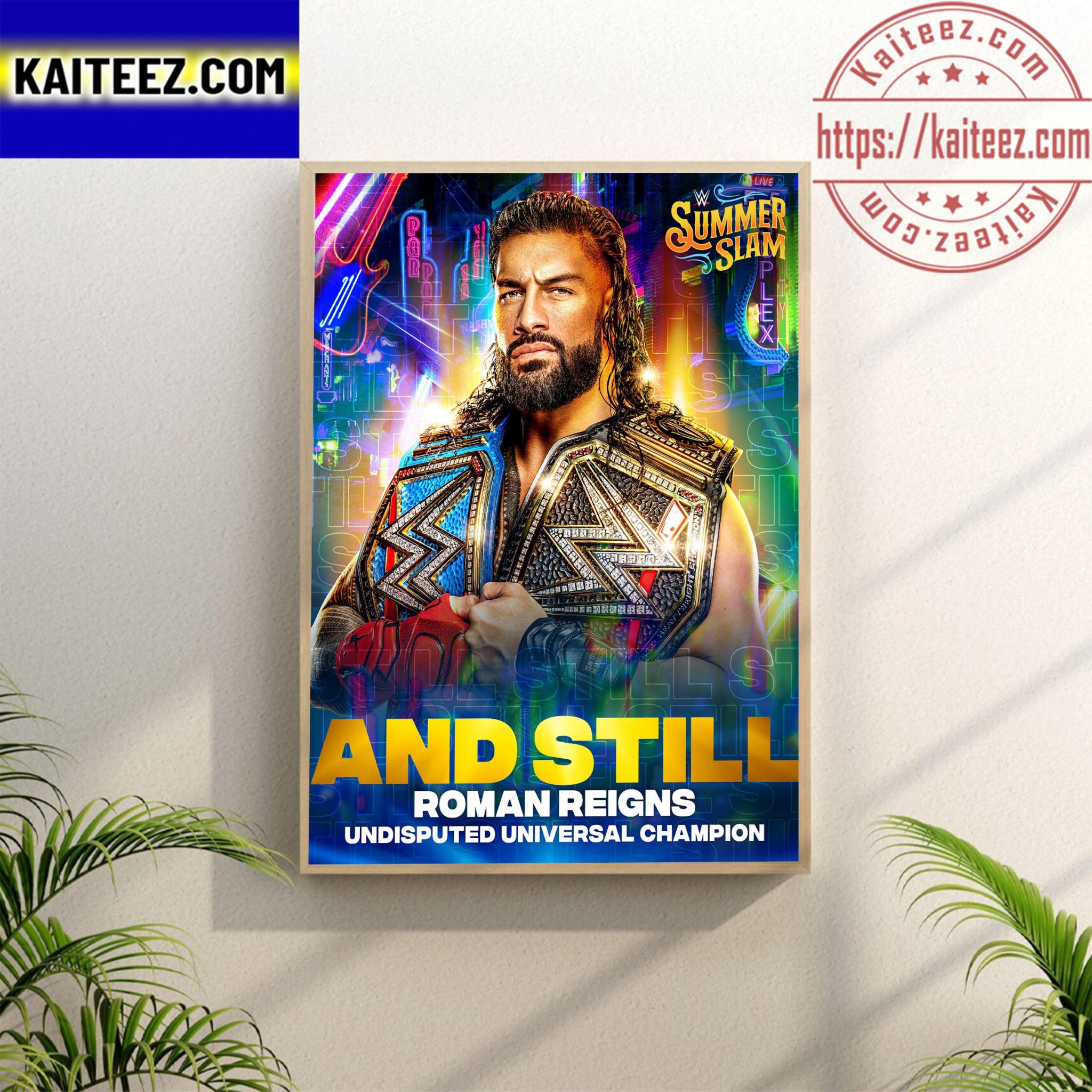 Roman Reigns Winners The Bloodline Backlash Champion Poster Canvas ...