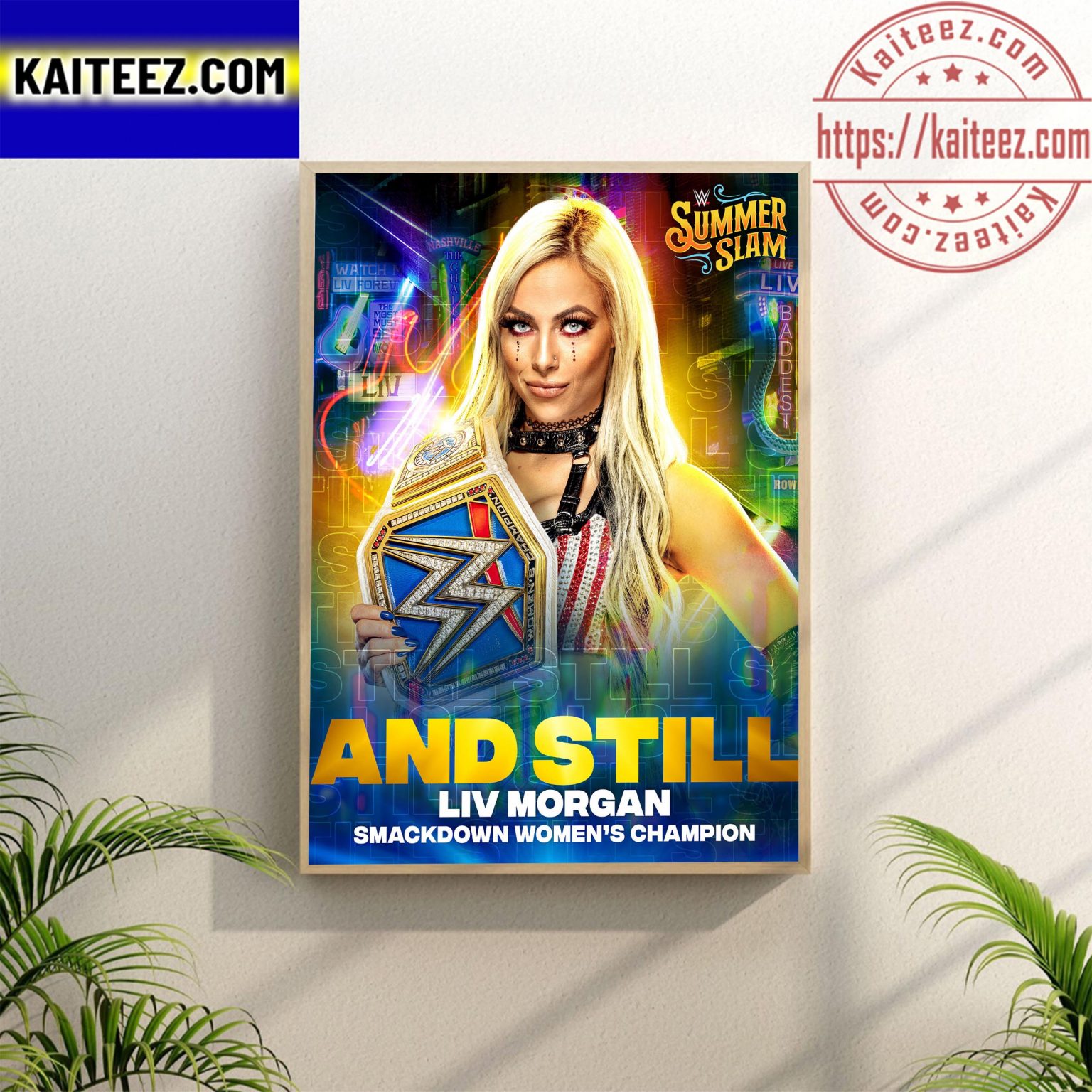 LIV Morgan New Drawing Special For Fan Decorations Poster Canvas - Kaiteez