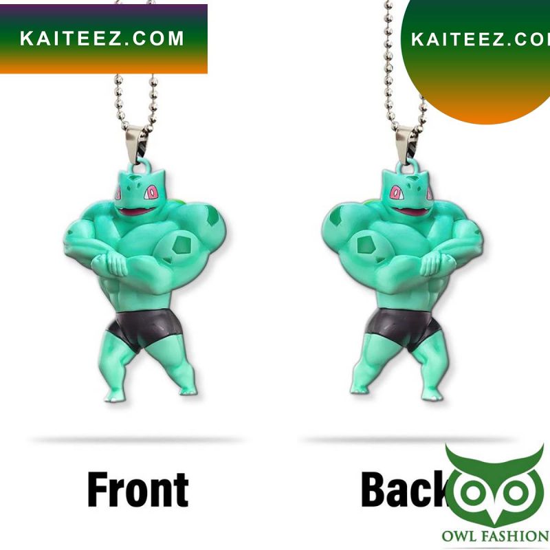 3D Pokemon Gym Bros Muscle Bulbasaur Christmas Ornament - Kaiteez