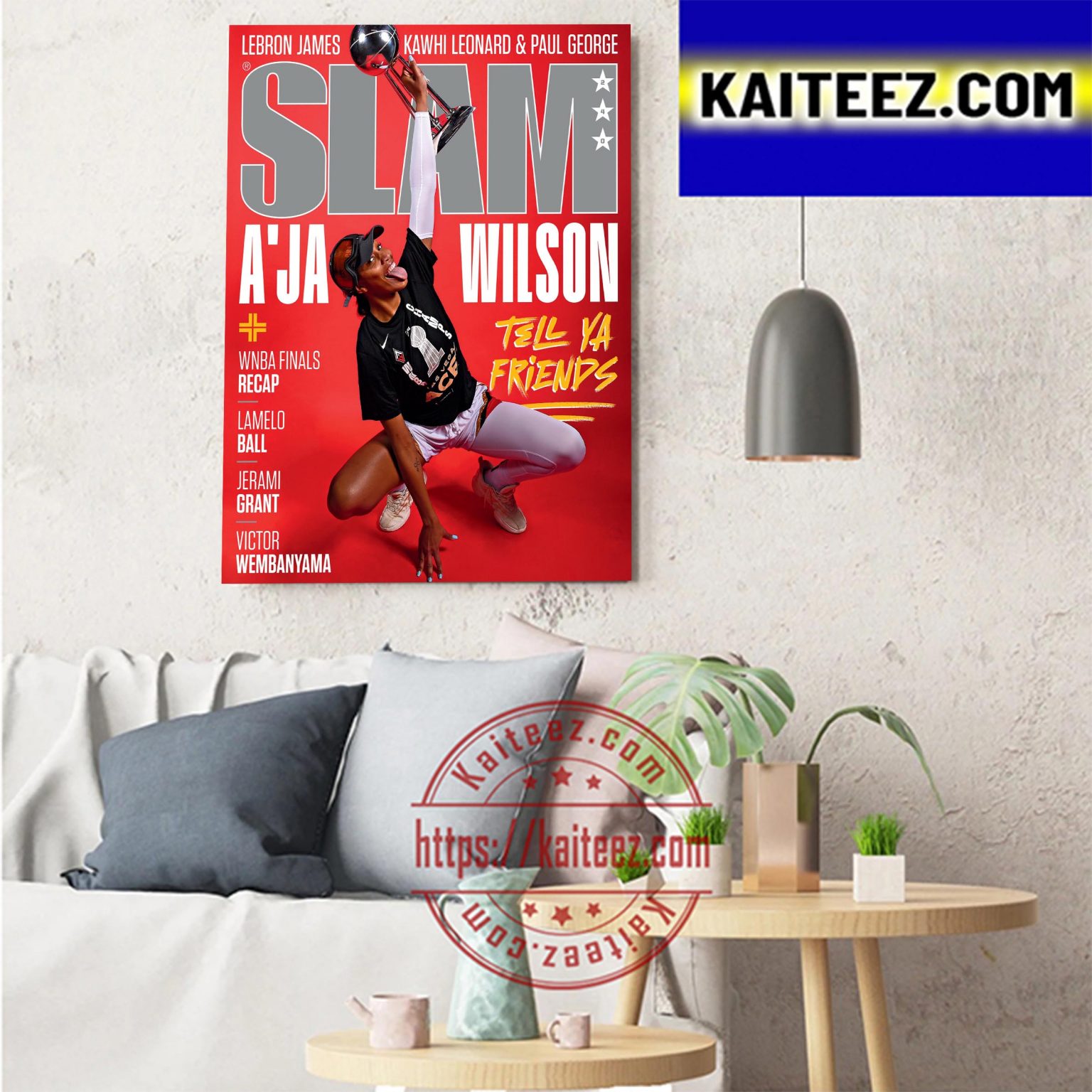 A’ja Wilson The WNBA Champ On Covers SLAM 240 Art Decor Poster Canvas ...
