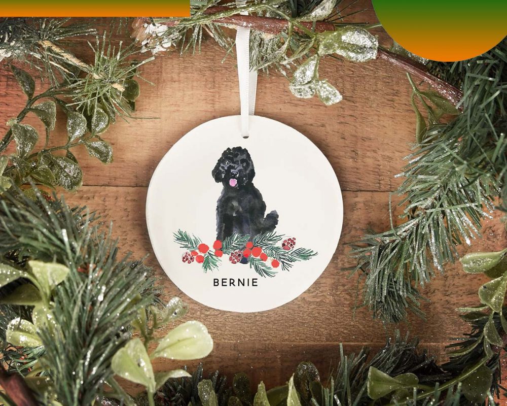 Black Labradoodle Christmas Dog Gift Ornament - Kaiteez