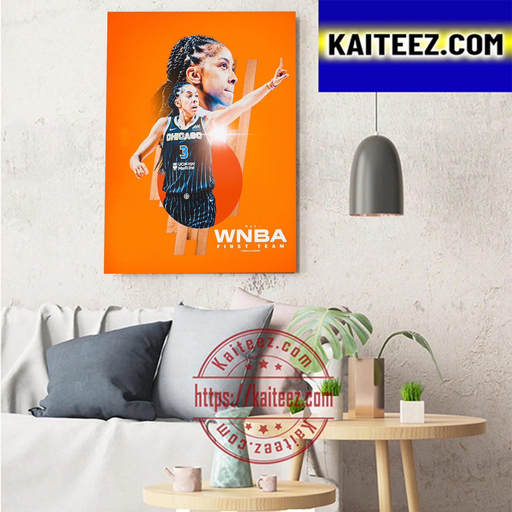 Candace Parker in WNBA 600 Career Blocks Decorations Poster Canvas ...