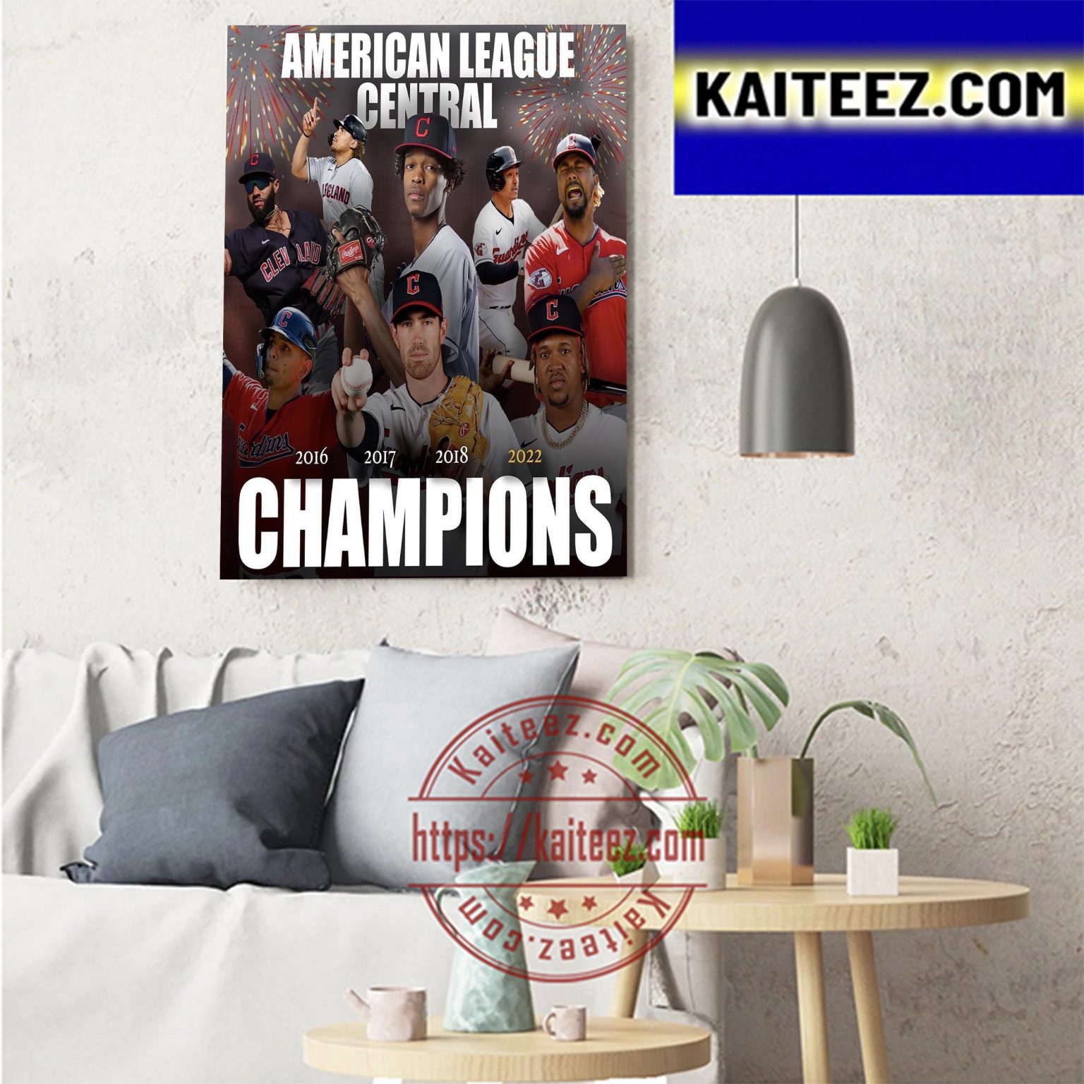 Cleveland Guardians Clinched 2022 AL Central Division Champions Art ...