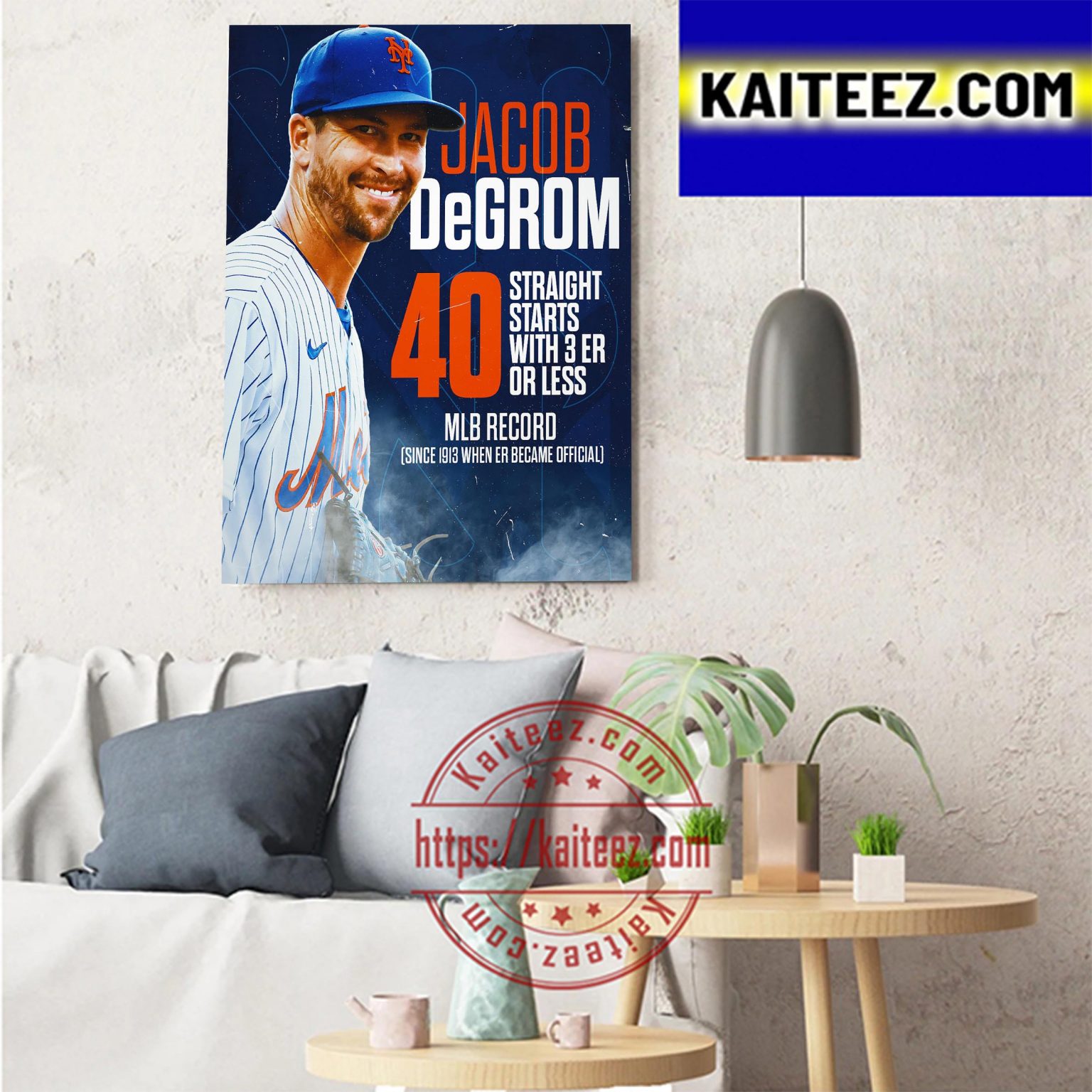 Jacob Degrom He Is Back New York Mets MLB Poster Canvas - Kaiteez