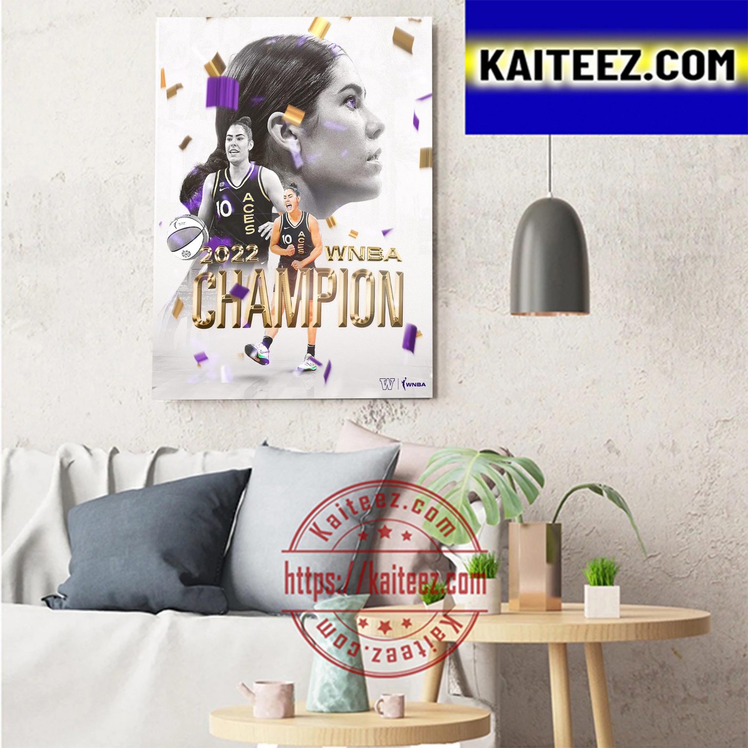 Kelsey Plum MVP WNBA All-star Game 2022 Poster Canvas - Kaiteez