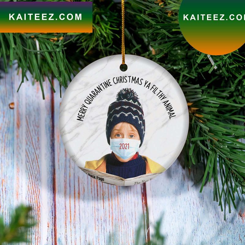Merry Quarantine Christmas Ya Filthy Animal Kevin Home Alone Ornament ...