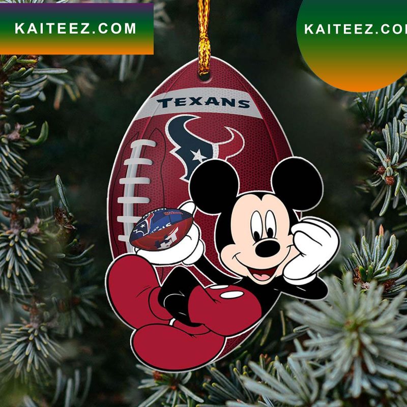 NFL Houston Texans Xmas Mickey Ornament - Kaiteez