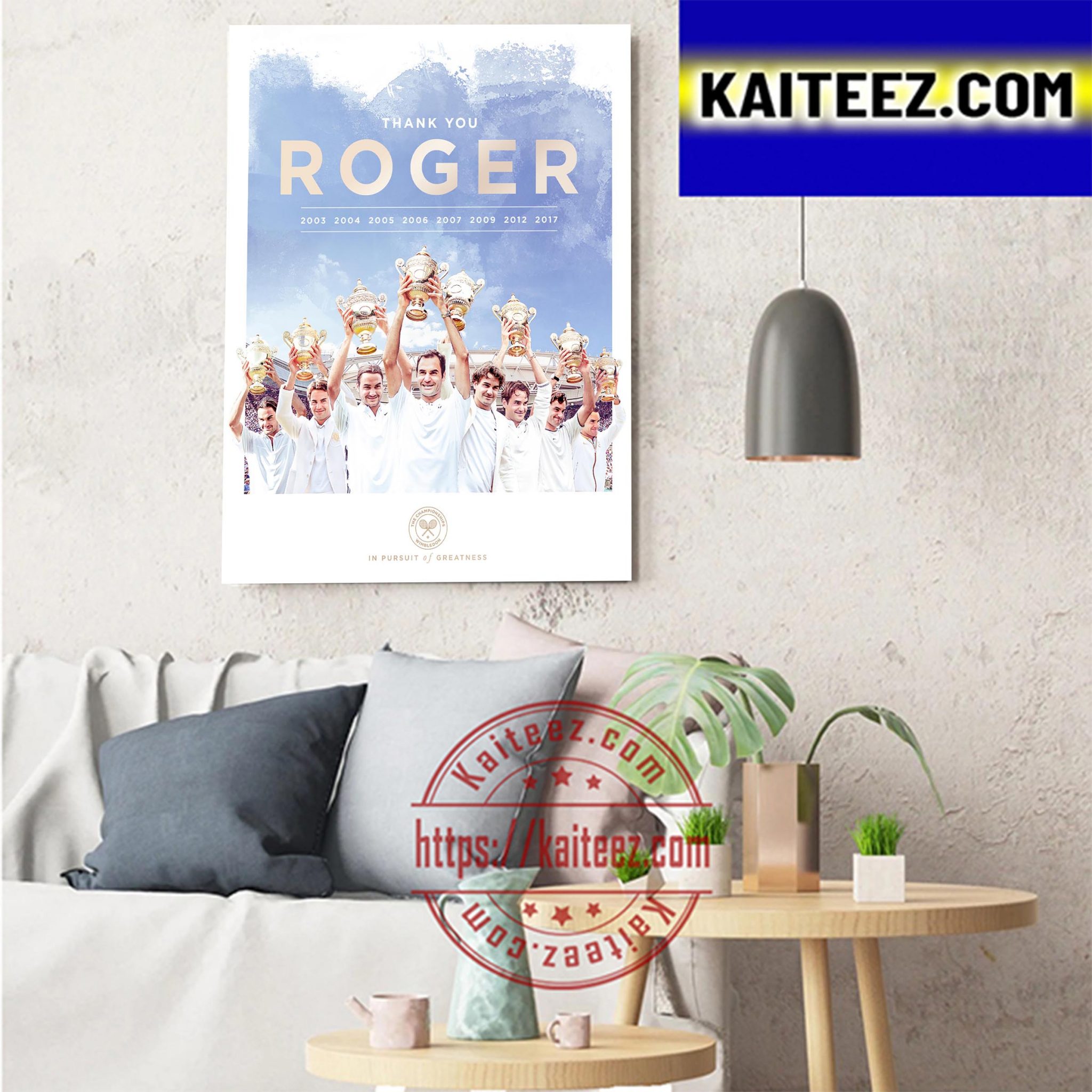 Thank You Roger Federer From Laver Cup Decorations Poster Canvas - Kaiteez