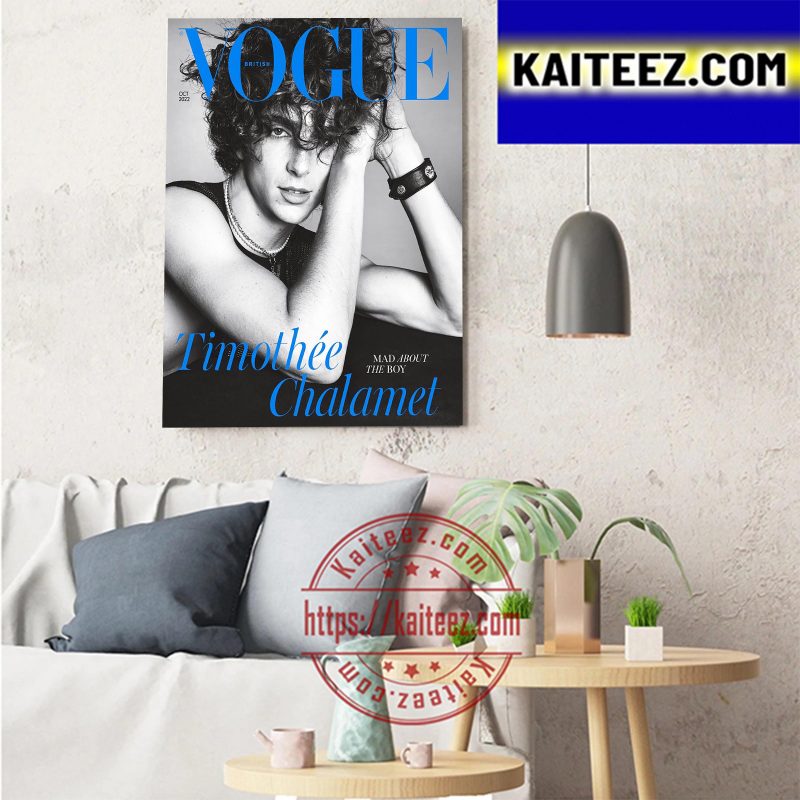 Timothee Chalamet On Cover British Vogue Art Decor Poster Canvas - Kaiteez