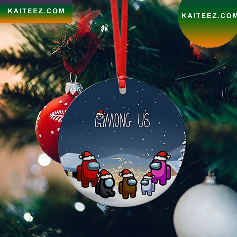 Among Us Game Round Christmas Ornament - Kaiteez