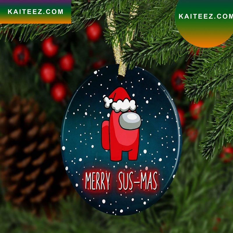 Among Us Merry Susmas Christmas 2022 Vaccinated Christmas Ornament ...